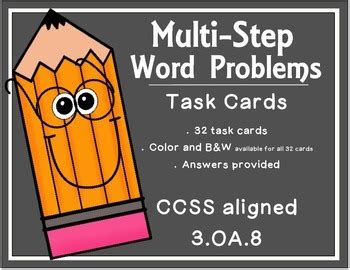Multi Step Word Problem Task Cards 3OA8 By Stephanie Blythe TpT