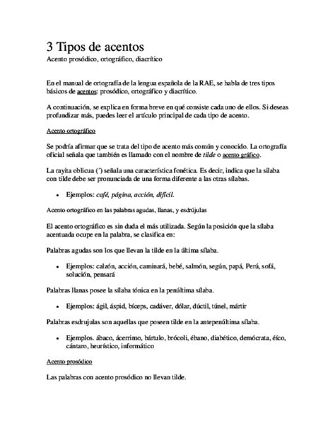 Doc Tipos De Acentos