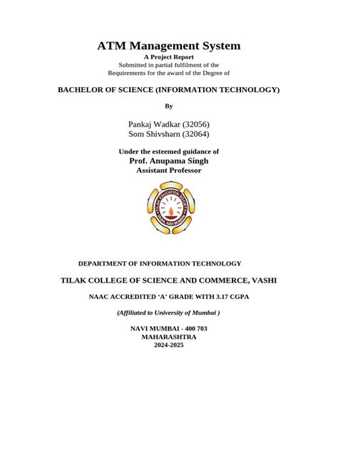 Atm Management System Pdf