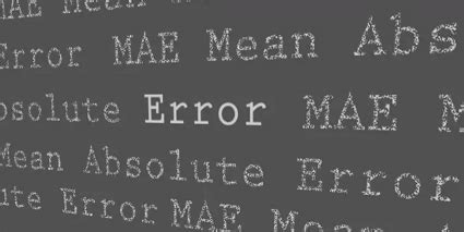 How To Calculate Mean Absolute Error MAE In Excel GIS Geography