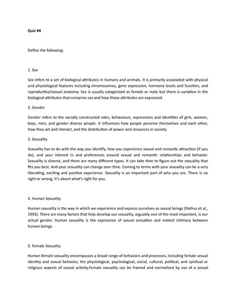 SCA Homework In Gender And Sex Socio Cultural Anthropology PangSU Studocu