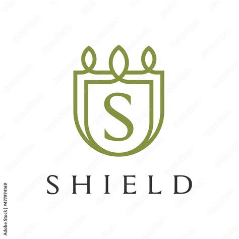 Shield Security Guard Defense Emblem With Initial Letter S Logo Design Stock Vector Adobe Stock