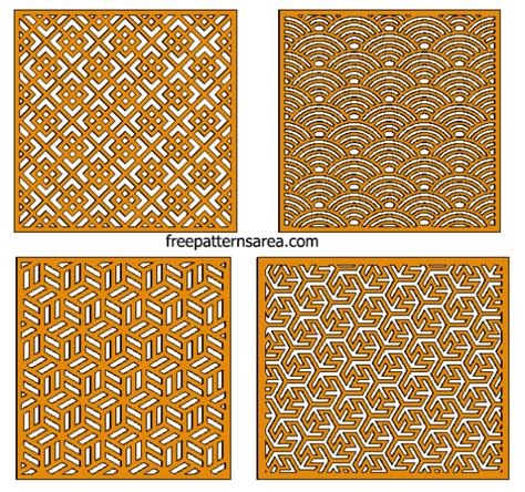 Free Seamless Geometric Vector Patterns For Laser Cutting