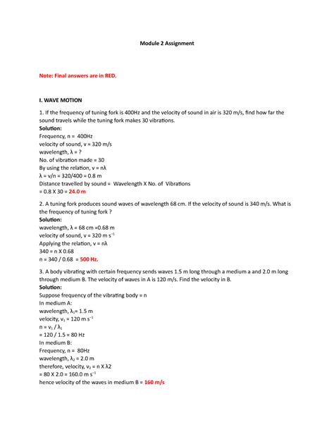 Module 2 Assignment Science Module 2 Assignment Note Final Answers