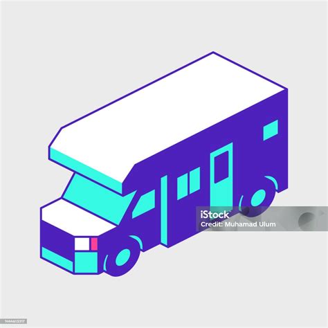 Rv 캠퍼 밴 아이소 메트릭 3차원 형태에 대한 스톡 벡터 아트 및 기타 이미지 3차원 형태 캠핑카 여행용 트레일러 Istock