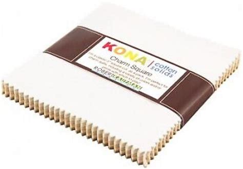 5 Charm Pack Squares Kona Cotton Solids Not Quite White Palette Off
