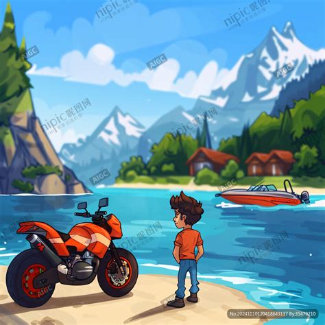 Ai创作图沙滩摩托车 水上摩托车 海上摩托车 摩托车自驾游 海边摩托 大海交通工具 山区交通工具 旅行摩托车 摩托游艇快艇 摩托车打渔人图片 亲子旅行插画 F1摩托赛艇 儿插广告 梦想骑行骑行