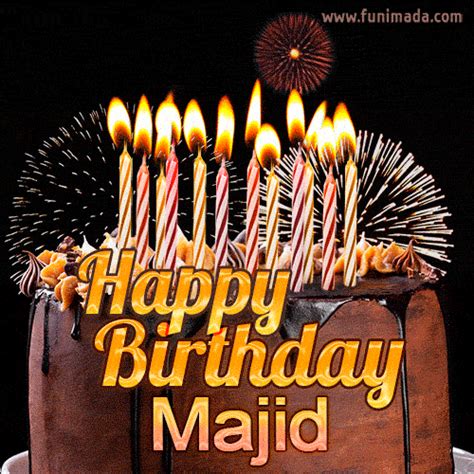Chocolate Happy Birthday Cake For Majid 