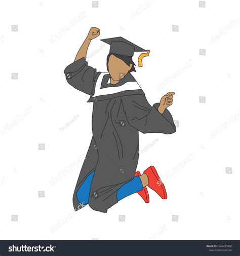 Female Scholar Vector Illustration White Background Stock Vector