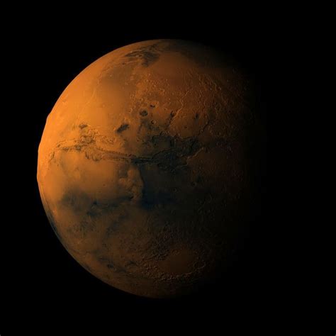 Mars Portrait K Sean Doran MOLA Displacement Viking Mosaic Planets And Moons Planetary