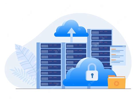 premium vector data server web concept storage technology database