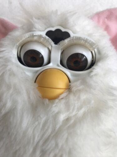 Vintage Rare Generation One 1998 Furby Snowball White Brown Eyes Not