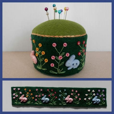 Bunnies Pin Cushion Pin Cushions Patterns Felt Pincushions Diy Pin