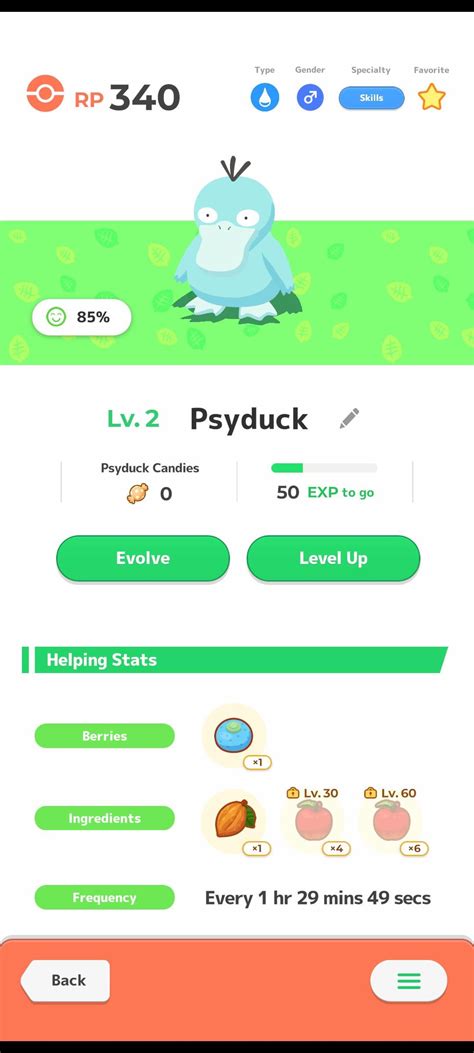 Shiny Psyduck R Pokemonsleep
