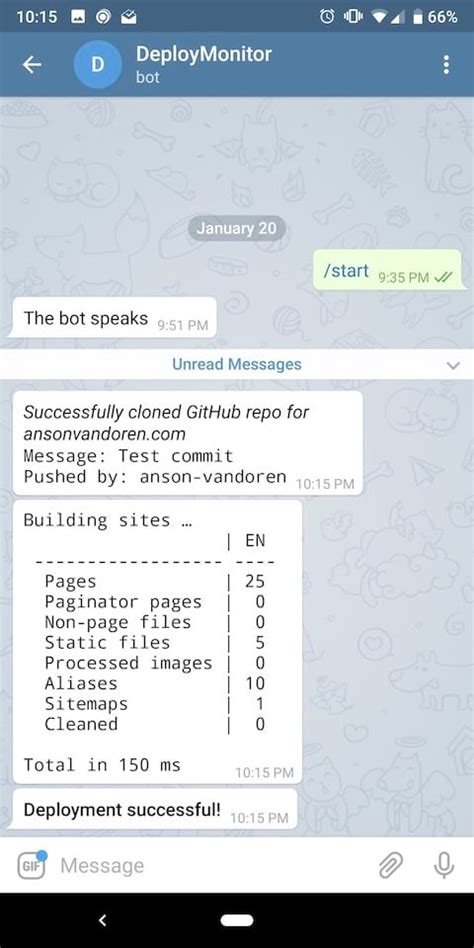 Telegram Notification On Deploy · Anson Vandoren
