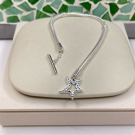 Pandora Jewelry New Pandora Moments Asymmetric Star Tbar Snake