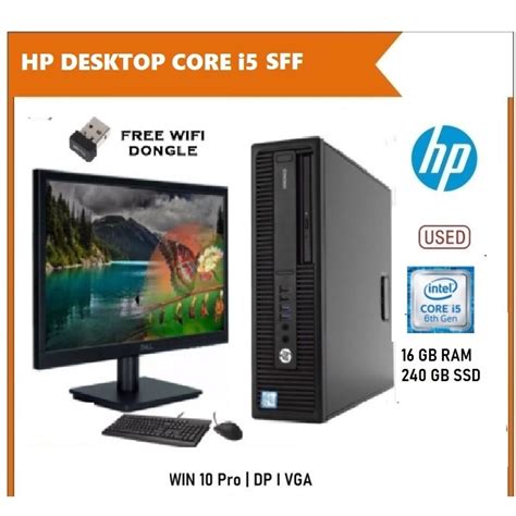 Desktop Komputer Desktop Gaming Office Desktop Pc Gaming Full Set CPU HP DELL CORE I5 16GB