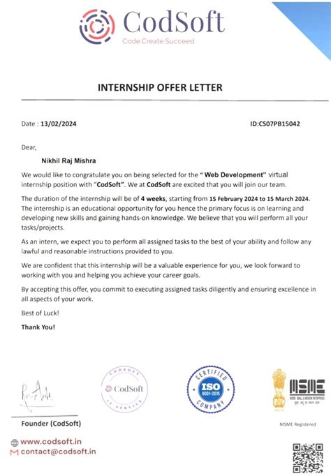 nikhil raj mishra on linkedin codesoft codsoftintern codsoftinternship bestexperience…