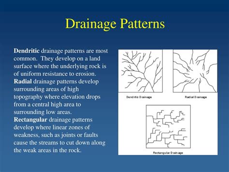 Types Of Drainage Patterns Drainage Geology Rocks And