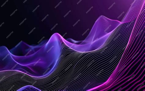 Premium Photo Abstract Waving Particle Technology Background Design Abstract Wave Moving Dots