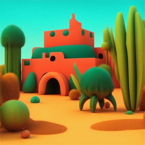 Premium Ai Image Colorful Cartoon Atmosphere Illustration