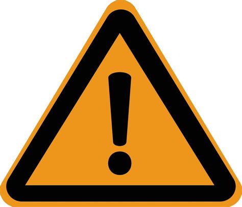 Triangular Yellow Warning Symbols Icon Attention Caution Danger Sign Exclamation Mark Sign