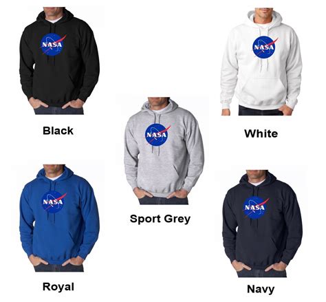 Nasa Adult Hooded Sweatshirt Nasa Official Meatball Logo Ebay