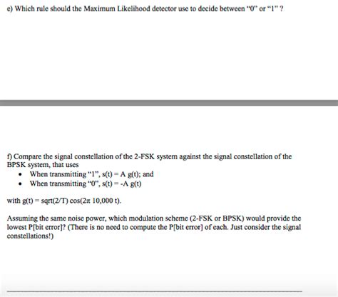 Solved Consider A FSK Frequency Shift Keying Digital Chegg