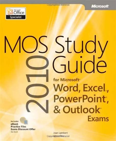 Mos 2010 Étude Guide Pour Microsoft Word Excel Powerpoint Un Eur 7