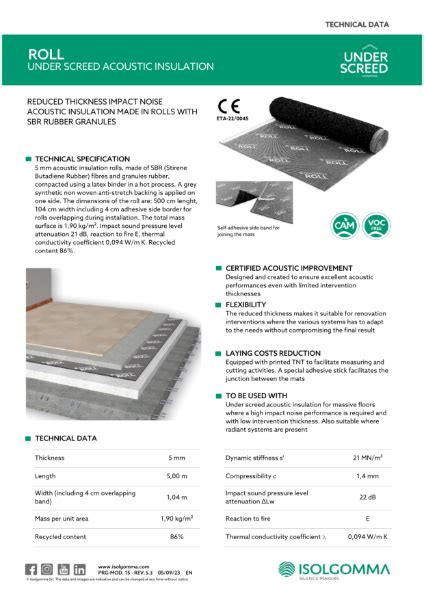 Roll Datasheet Buildtec Acoustics Nbs Source