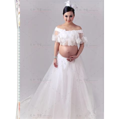 Maternity Lace Gown Free Size Stretch Lace Maternity Photography Props