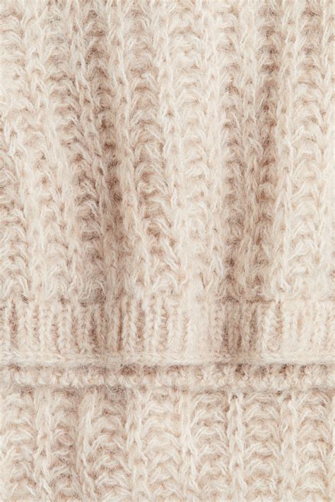 Rib Knit Scarf Light Taupe Ladies Handm Us