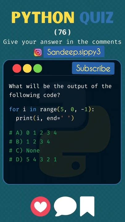 Python Quiz Learn Python Pythonprogramming Python