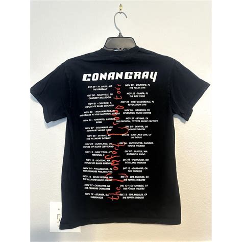 Conan Gray The Comfort Crowd Tour Black T Shirt Band Depop