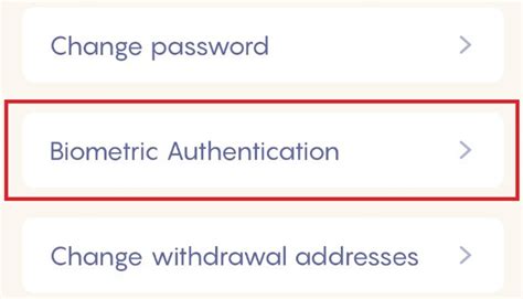 how to enable biometric authentication celsius network