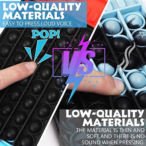 50 Pcs Sensory Poppers Toy Pack Stress Relief Toy Set Push Bubble