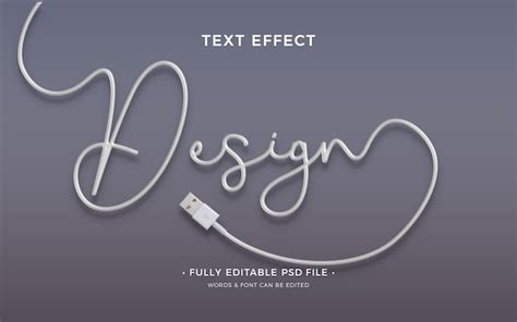 Premium PSD Wire Text Effect