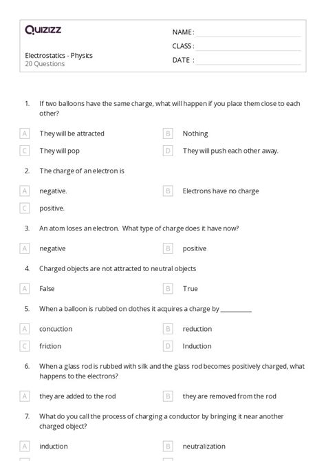 50 Physics Worksheets For 10th Class On Quizizz Free And Printable
