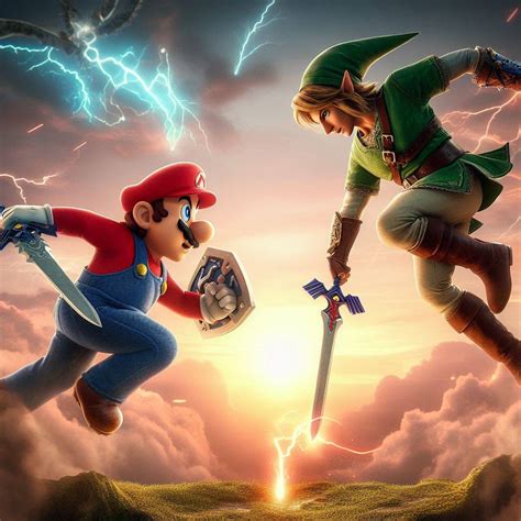 Mario Vs Link Epic Battle By Betoz666 On Deviantart