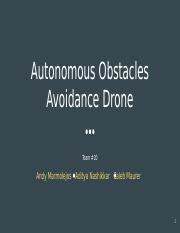 Autonomous Obstacles Avoidance Drone Pptx Autonomous Obstacles Avoidance Drone Team Andy