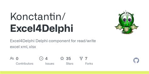 GitHub Konctantin Excel4Delphi Excel4Delphi Delphi Component For