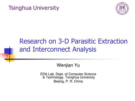 Ppt Research On 3 D Parasitic Extraction And Interconnect Analysis Powerpoint Presentation