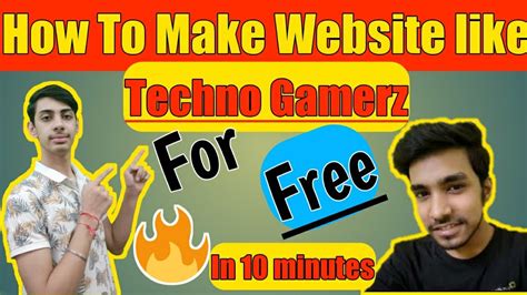 How To Make Website Like Techno Gamerz For Free TechToaster YouTube