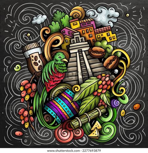 Guyana Hand Drawn Cartoon Doodles Illustration Stock Vector Royalty