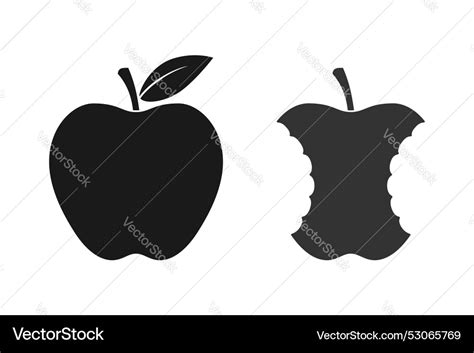 Two Apples Royalty Free Vector Image Vectorstock