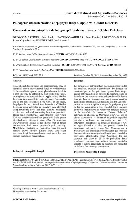 Pdf Pathogenic Characterization Of Epiphytic Fungi Of Apple Cv Golden Delicious