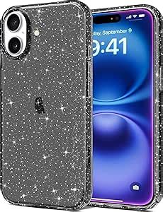 Amazon JJGoo Compatible With IPhone 16 Case Clear Glitter Sparkle
