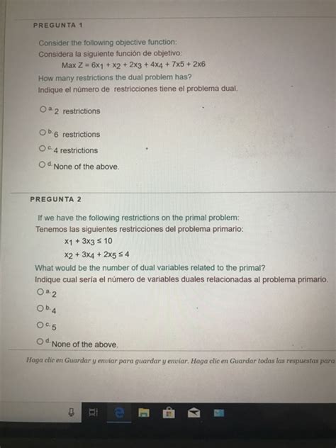 Solved Pregunta Consider The Following Objective Function Chegg