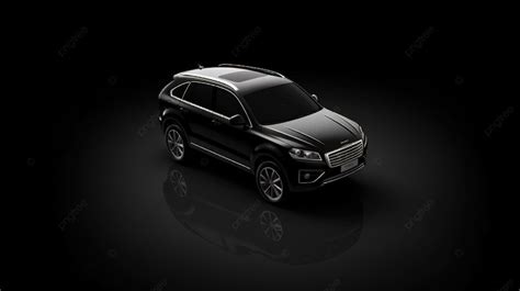 孤立的黑色背景下黑色 Suv 的 3d 模型 现代汽车 汽車汽車 越野车背景圖片和桌布免費下載