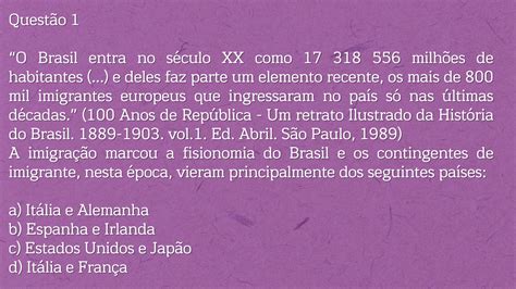 SOLUTION 10 Exerc Cios Sobre A Rep Blica Velha Studypool
